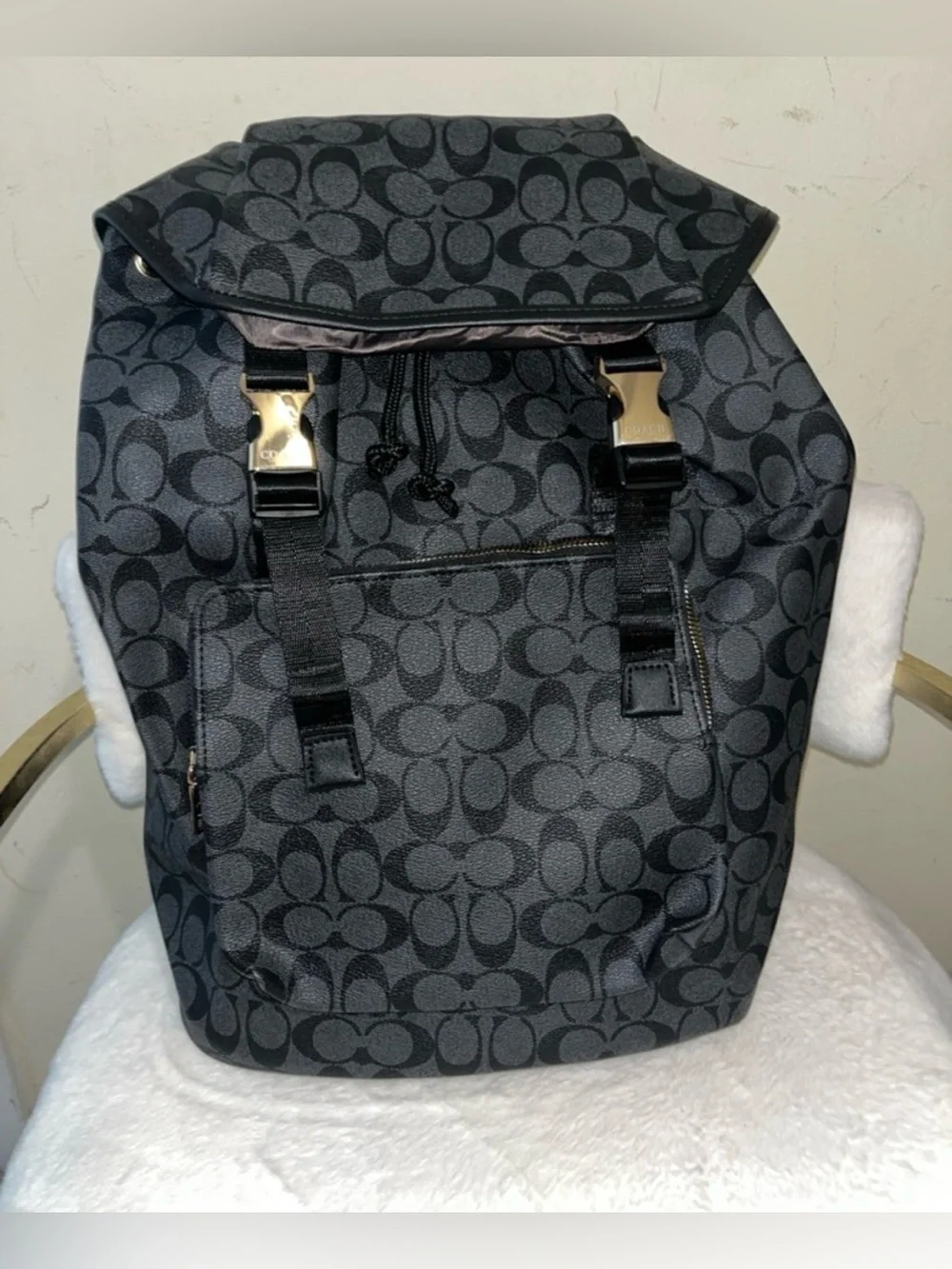 Coach | Bags | Coach League Flap Backpack In Black | Poshmark